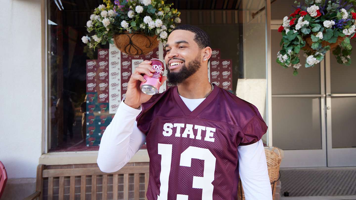 Caleb Williams and his fancy fingernails joining Dr Pepper’s ‘Fansville ...