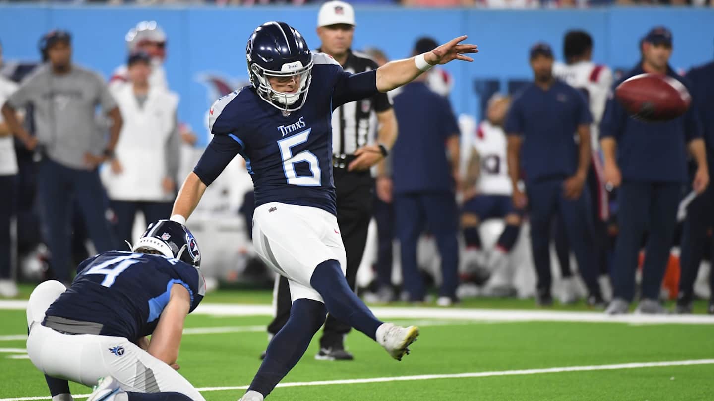 Tennessee Titans Kicker Michael Badgley Was in The First Round of Cuts ...