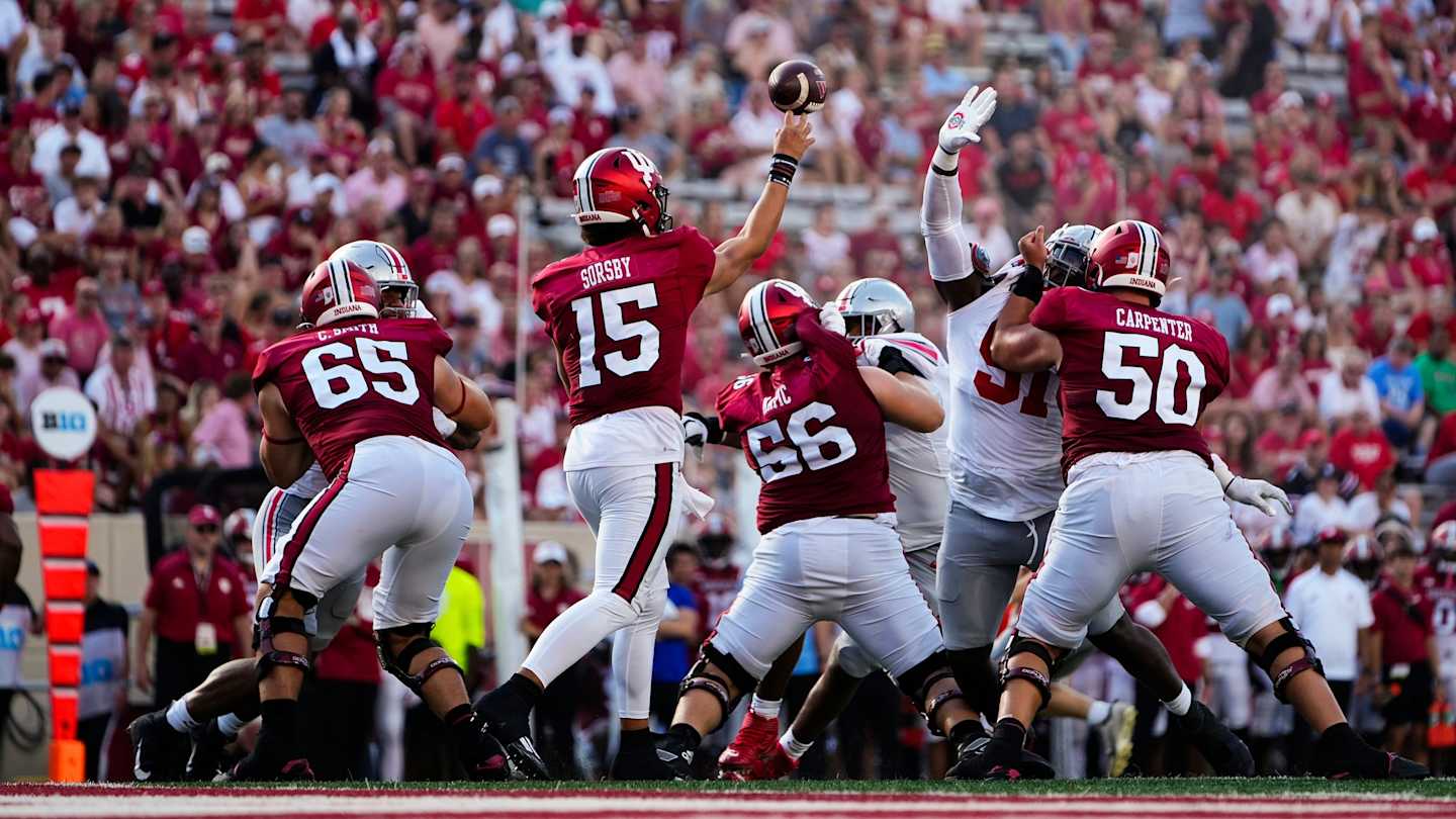 Indiana Offensive Line Showing Early Signs of Improvement Under Bob ...