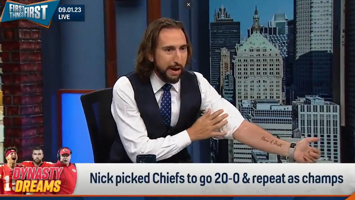 NFL Fans Roasted Fox Sports’s Nick Wright Over His Chiefs Tattoo Gone Wrong - Sports Illustrated