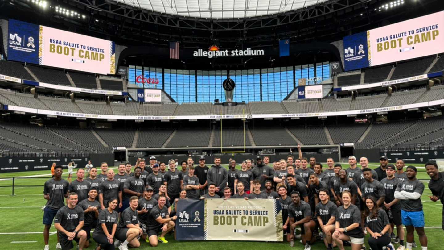 Las Vegas Raiders, USAA host Salute to Service NFL Boot Camp - Sports ...