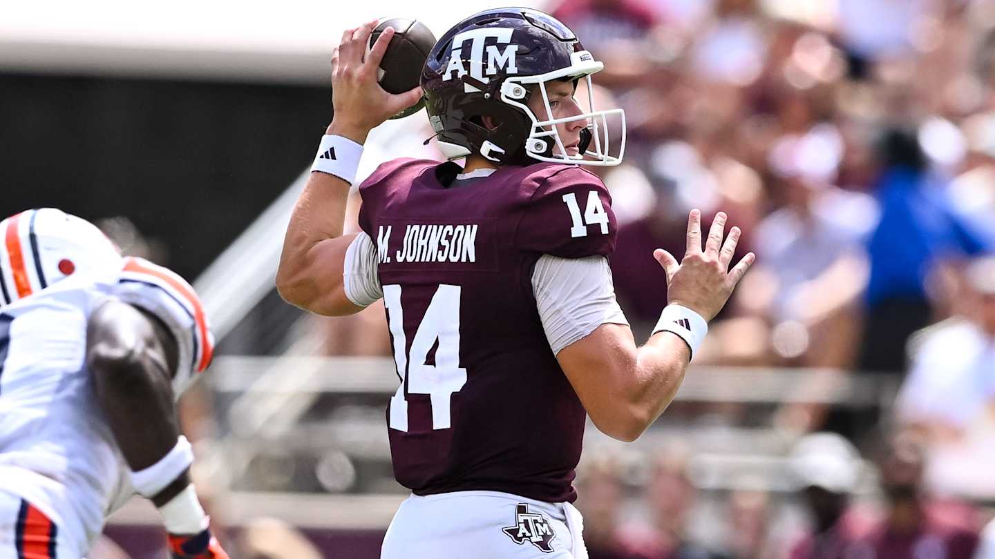 Texas A&M Aggies QB Max Johnson Steps Up Once More In Win Over Auburn ...