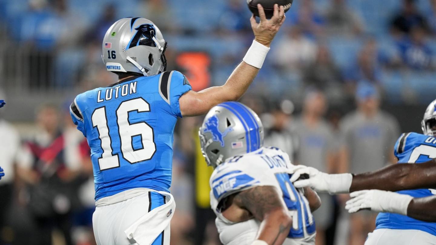 Carolina Panthers Elevate QB Jake Luton and CB Dicaprio Bootle from ...