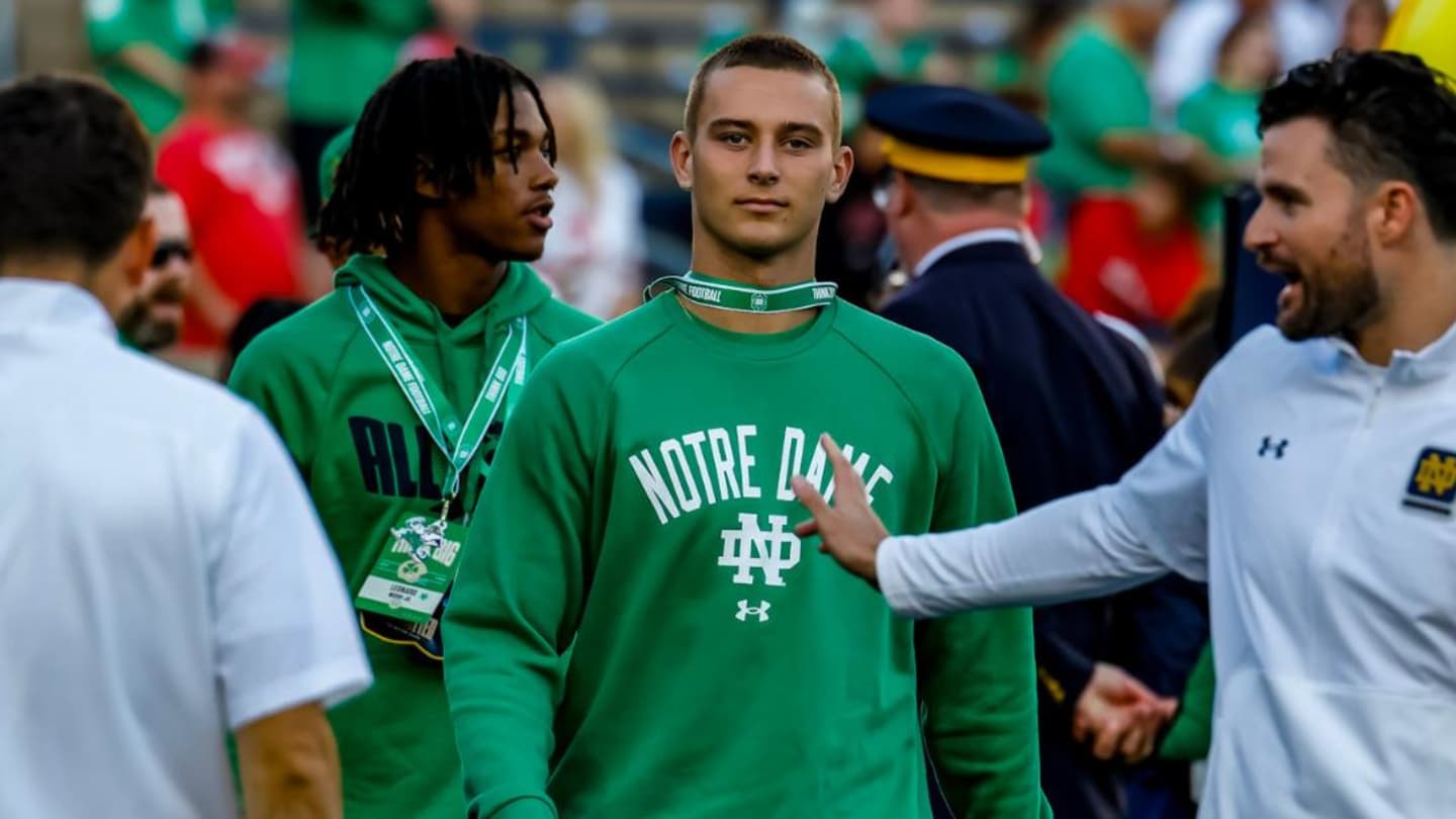 CJ Carr And Sam Hartman Coming And Going At Notre Dame - Sports ...