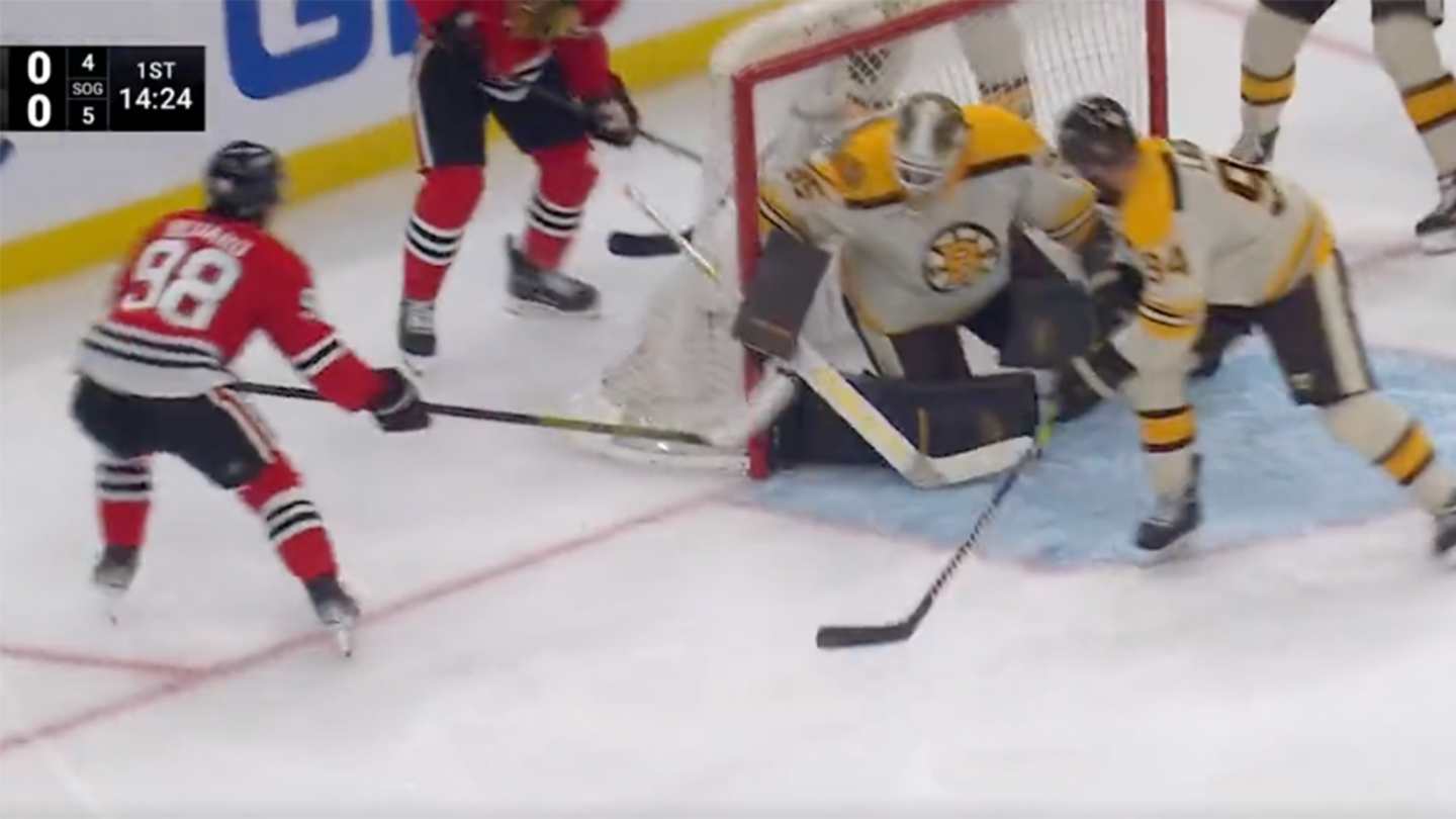 Blackhawks’ Connor Bedard Scores First Goal of NHL Career in Brilliant ...