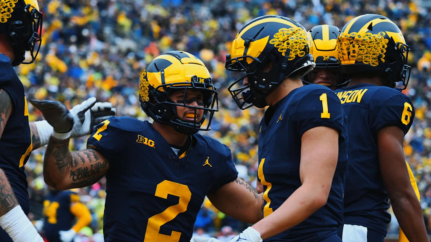 Michigan football players of the game after defeating the Indiana ...