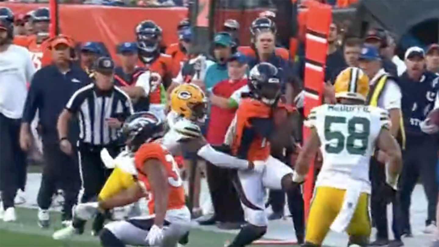 Packers DB Hit Broncos’ Jerry Jeudy So Hard in the Groin While Trying ...