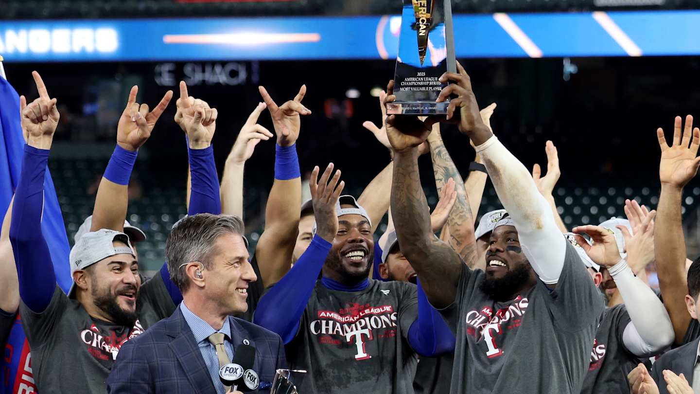 Watch: Texas Rangers Celebrate ALCS Victory Over Houston Astros ...