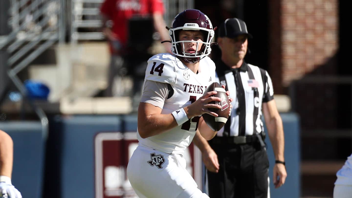 Texas A&M Aggies QB Max Johnson Out Against Mississippi State Bulldogs ...