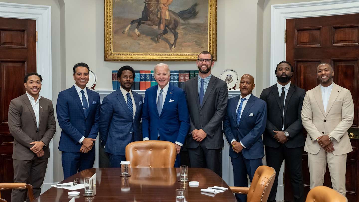 President Biden Meets With Former NCAA Football Players Over College ...