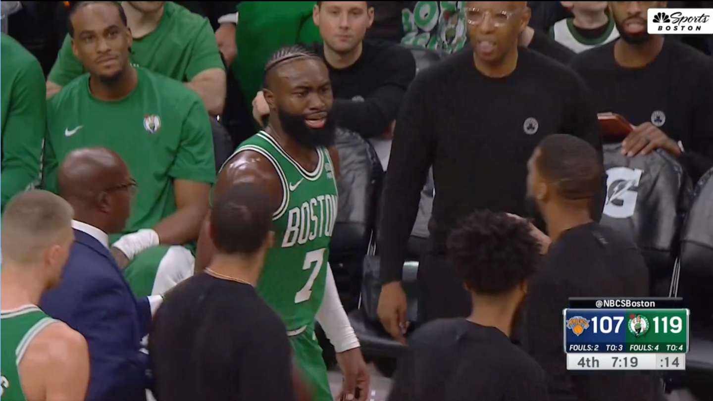 Jaylen Brown Ejected From Celtics-Knicks After Chirping Refs on Court, Bench - Sports Illustrated