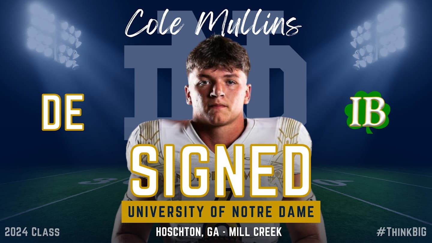 Notre Dame Signs Defensive End Cole Mullins - Sports Illustrated Notre ...