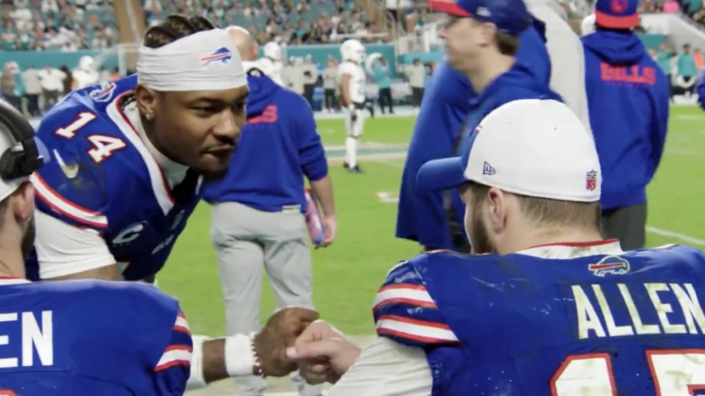 Mics Caught Stefon Diggs Give Josh Allen Inspiring One-Liner Before ...