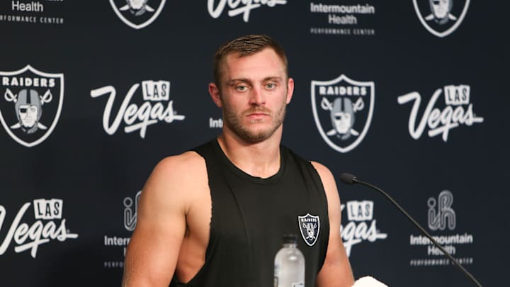 From Las Vegas Raiders training camp: LB Luke Masterson - Sports ...