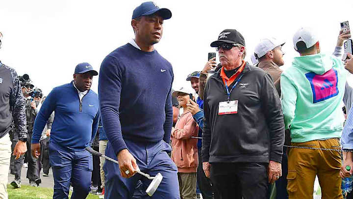 tiger woods laughing