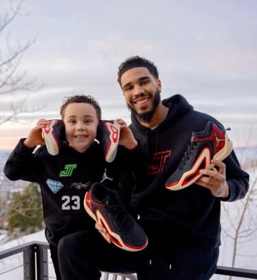 Jayson Tatum Unveils Jordan Tatum 1's - Sports Illustrated Boston ...