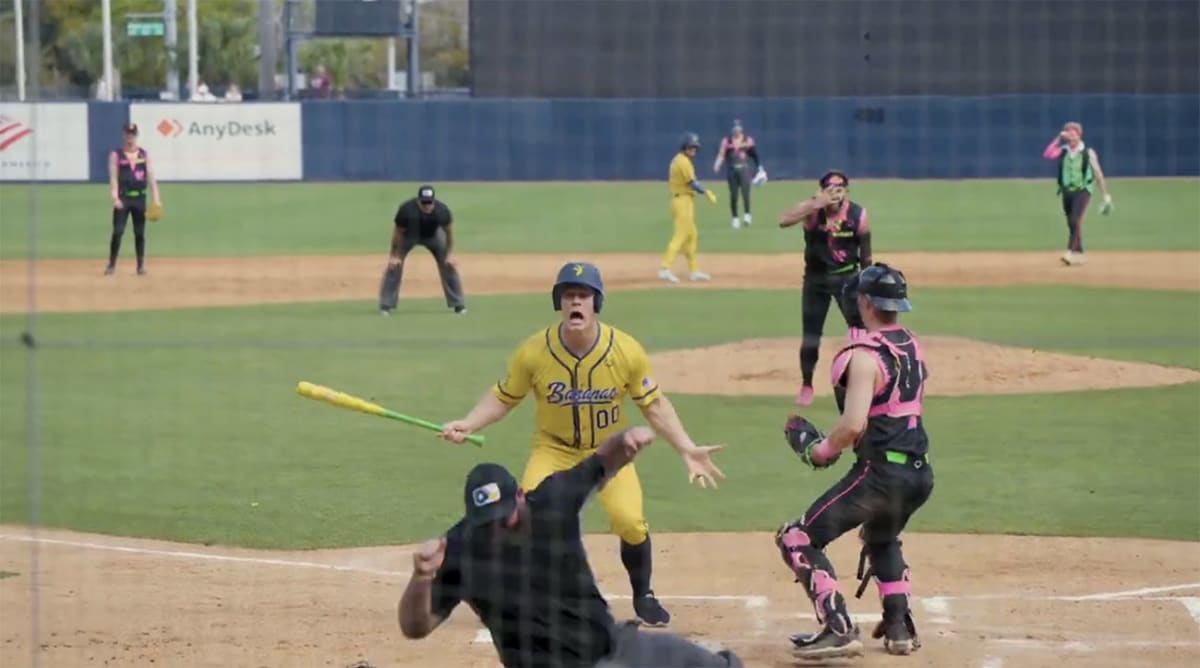 John Cena Nearly Takes Down Pitcher in Electric Savannah Bananas Debut