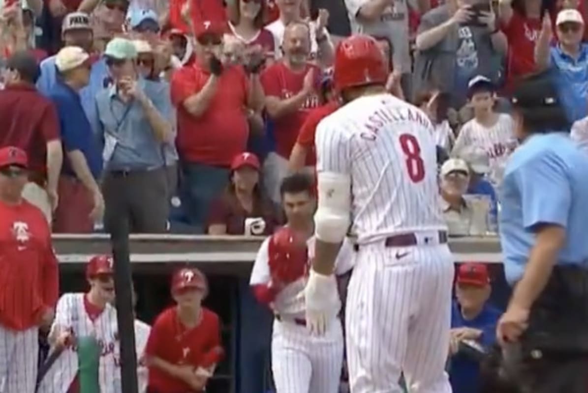 Phillies’ Nick Castellanos Quickly Shifted to Dad Duty After Clobbering ...