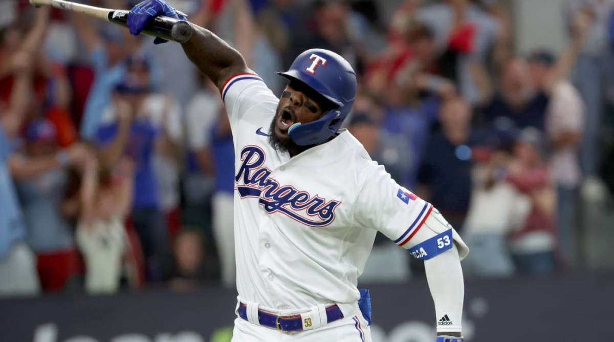 Rangers’ Adolis Garcia Celebrated Go-Ahead Home Run vs. Astros With an ...