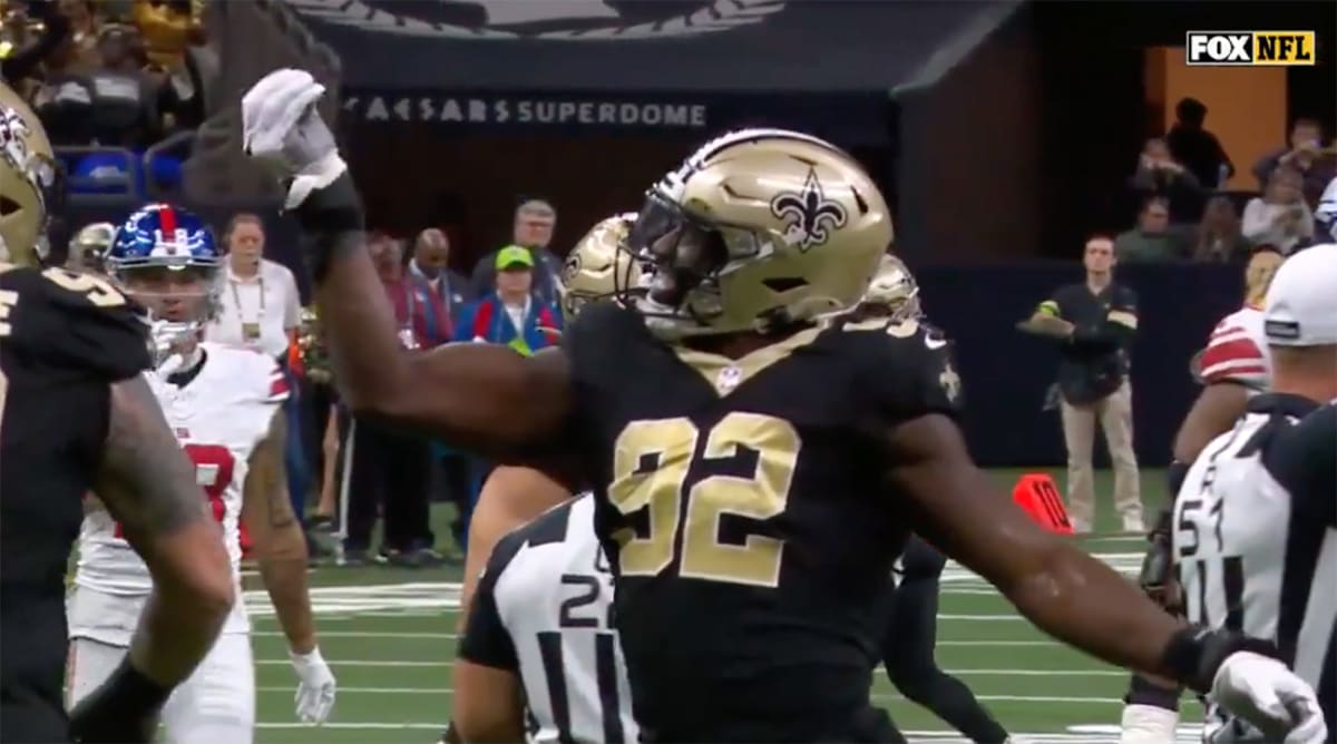 Saints DE Had the Perfect Celebration After Sacking Giants QB Tommy DeVito