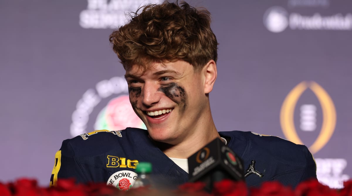 Cameras Caught J.J. McCarthy Soaking in Win Over Bama in Near-Empty Stadium