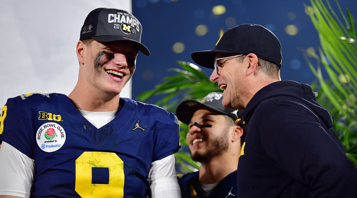 Jim Harbaugh Gifts Rose Bowl Game Ball to Baby With Cancer in ...