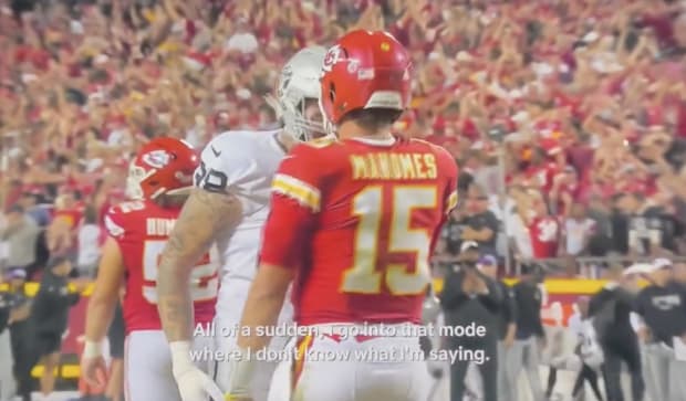 Netflix’s New Mic’d-Up Footage of Patrick Mahomes Cursing Out Raiders is So Good | WKKY Country ...