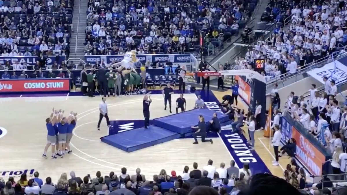 Four Guys Threw BYU’s Mascot Into Orbit for an Insane Dunk | WKKY ...