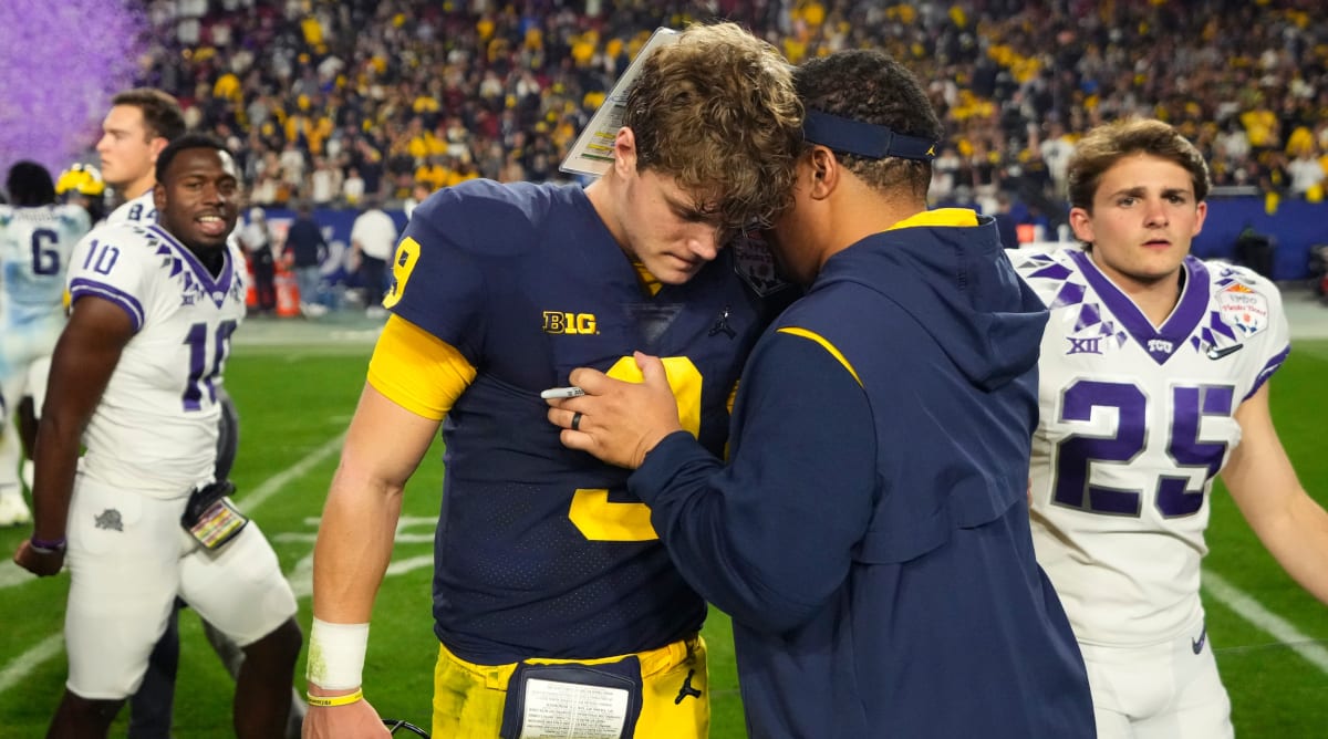 Photo of Michigan’s J.J. McCarthy Watching TCU Celebrate Goes Viral | WKKY Country 104.7