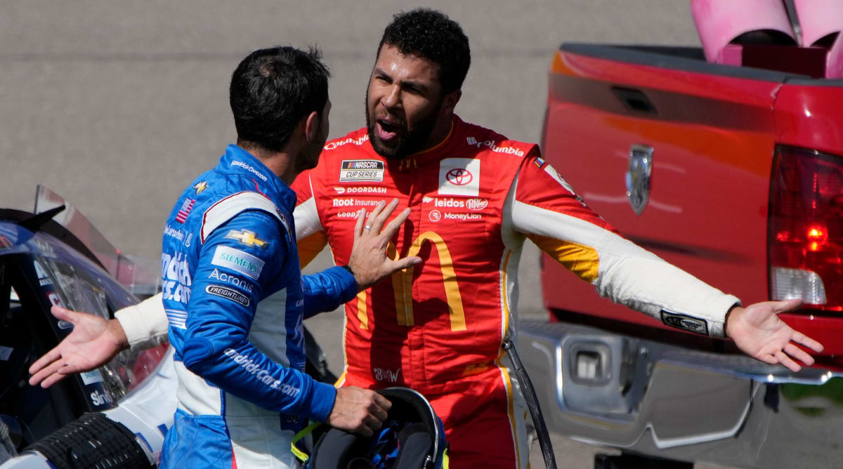 Bubba Wallace, Kyle Larson Fight After Apparent Intentional Crash | WKKY Country 104.7