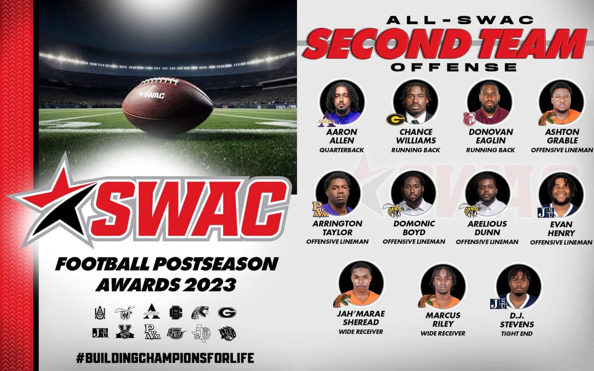 BREAKING: All-SWAC Football Teams Announced | 2023 - HBCU Legends