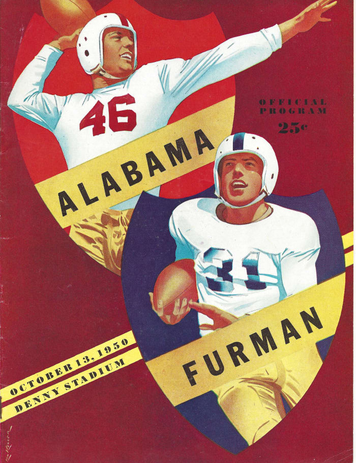 Alabama Football - 1950 - Furman - Coach Drew - Coaching Staff 1950 ...