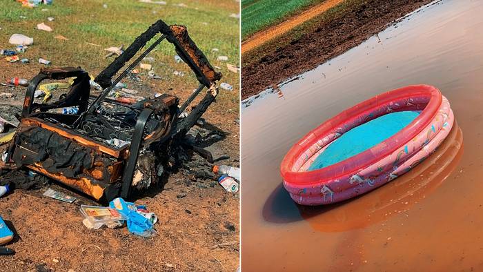 Talladega Superspeedway: Photos of trash left on infield - Sports ...