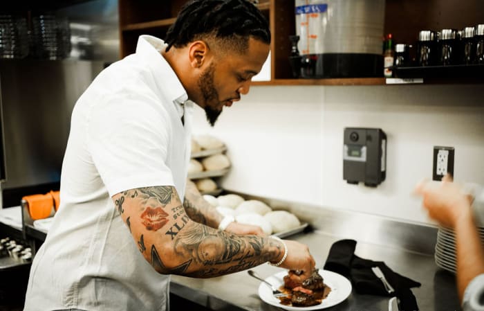 New England Patriots Patrick Chung as a Restaurant Chef - Sports ...