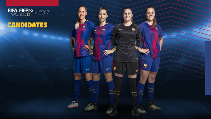 Las cuatro jugadoras del Barça femenino nominadas al XI FIFpro 2017 ...
