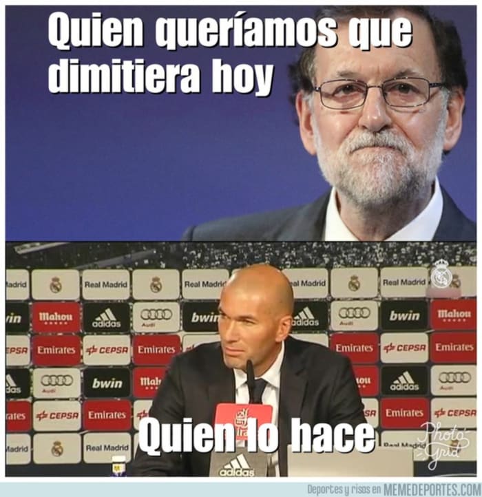 Los mejores memes de la dimisión de Zidane - Sports Illustrated