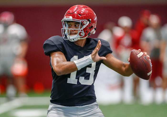First Video of Tua Tagovailoa Throwing a Football Following Surgery ...