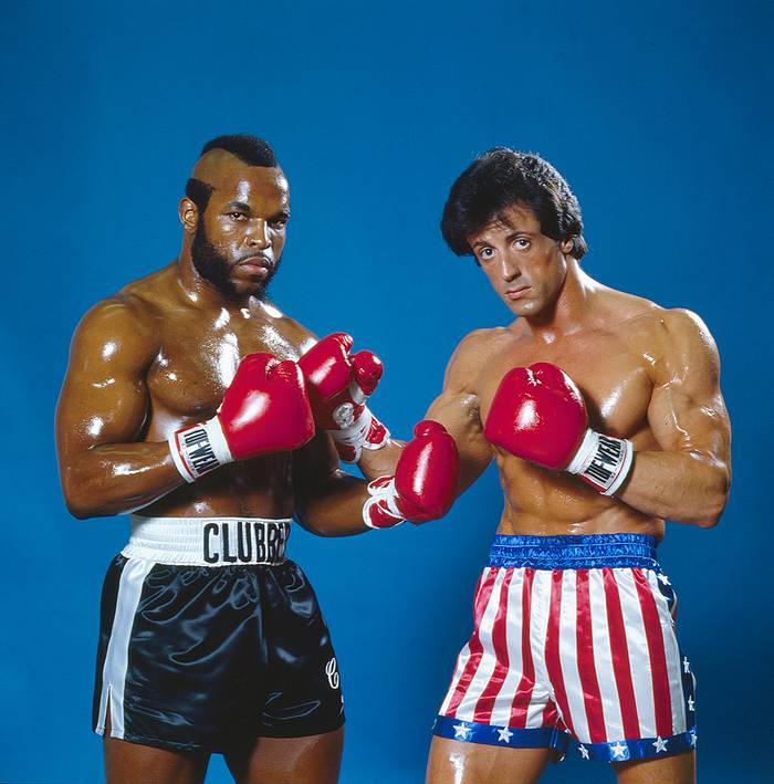 Sylvester Stallone and Mr. T pose for Sports Illustrated in 1982 ...