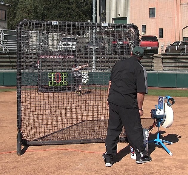 JUGS pitching machine throws changeup, fastballs without a tell ...
