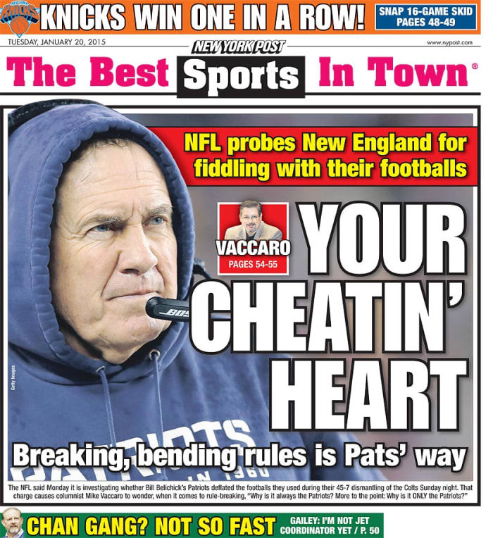 Deflategate headlines showcase best of New York tabloids - Sports ...