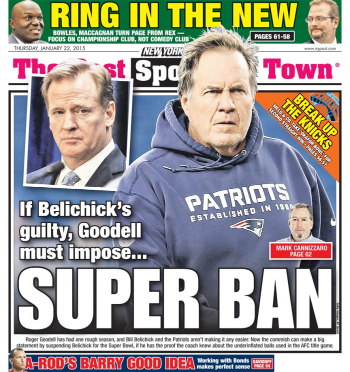 Deflategate headlines showcase best of New York tabloids - Sports ...