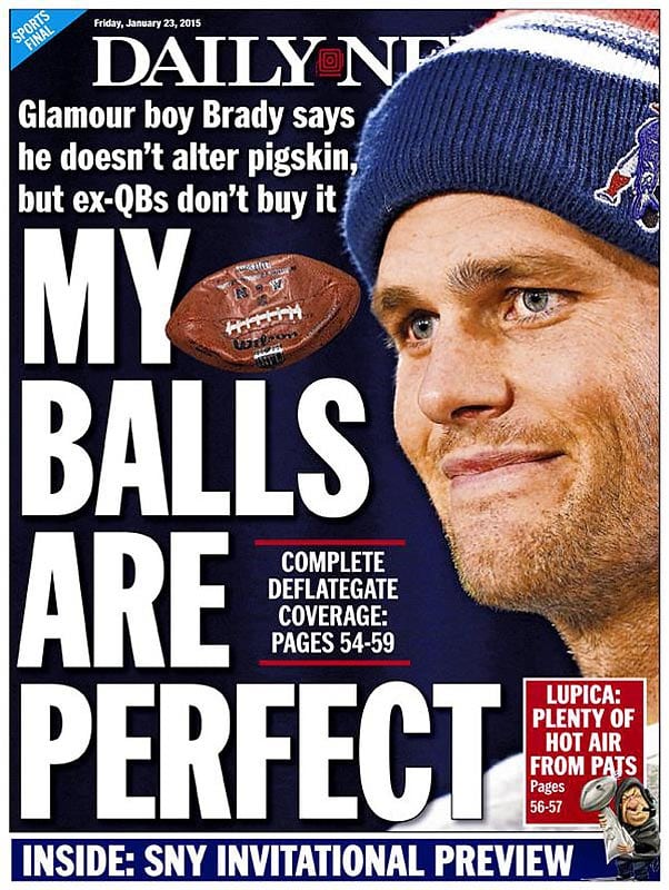 Deflategate headlines showcase best of New York tabloids - Sports ...