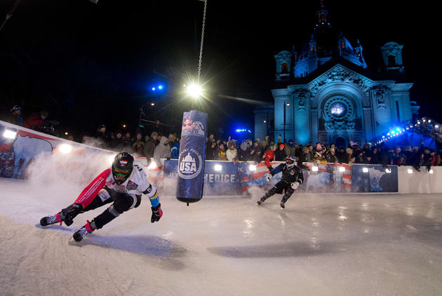 The story behind Red Bull's speed skating, MMA-infused downhill race ...