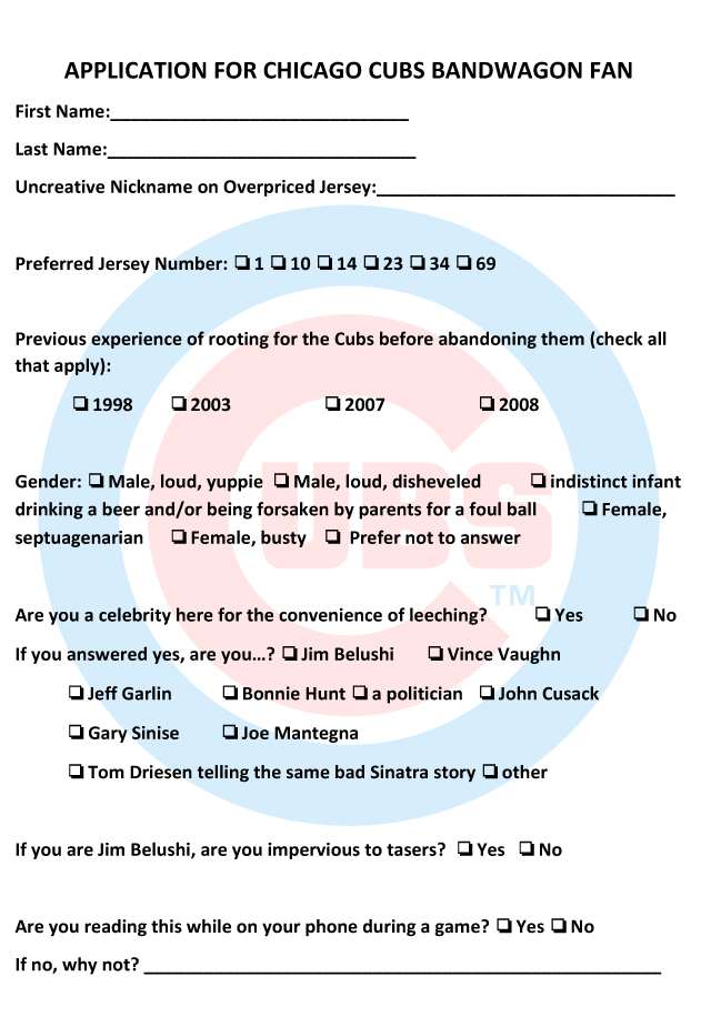 Chicago Cubs bandwagon fan application - Sports Illustrated