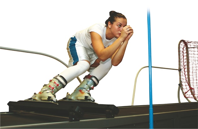 Experience G-force and icy slopes in a SkyTechSport ski simulator ...