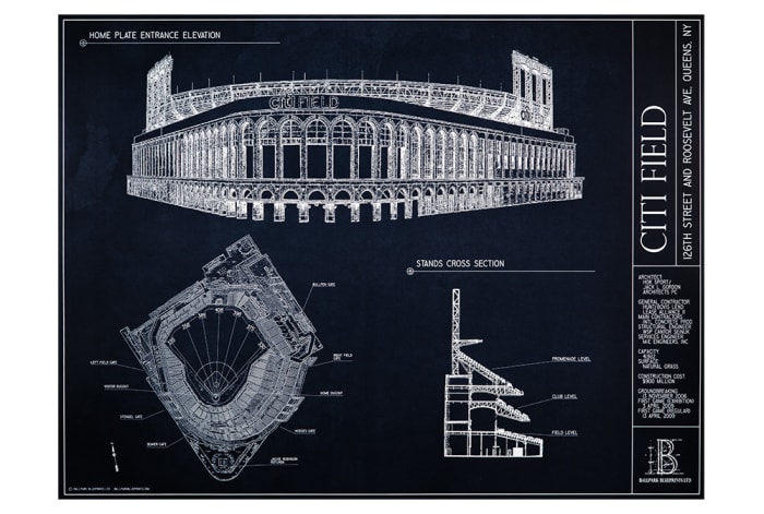 Hand-Drawn Blueprints of Famous MLB and NFL Stadiums - Sports Illustrated