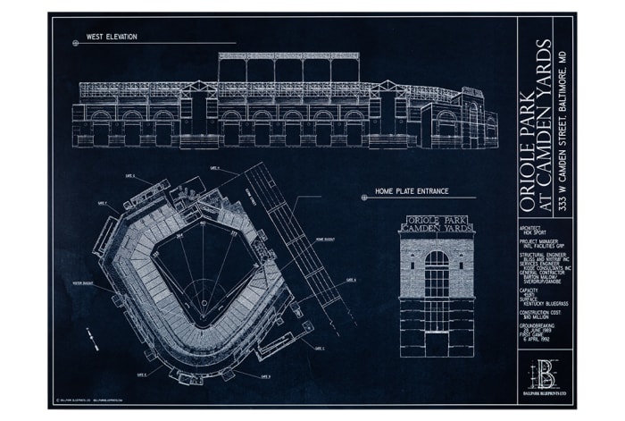 Hand-Drawn Blueprints of Famous MLB and NFL Stadiums - Sports Illustrated