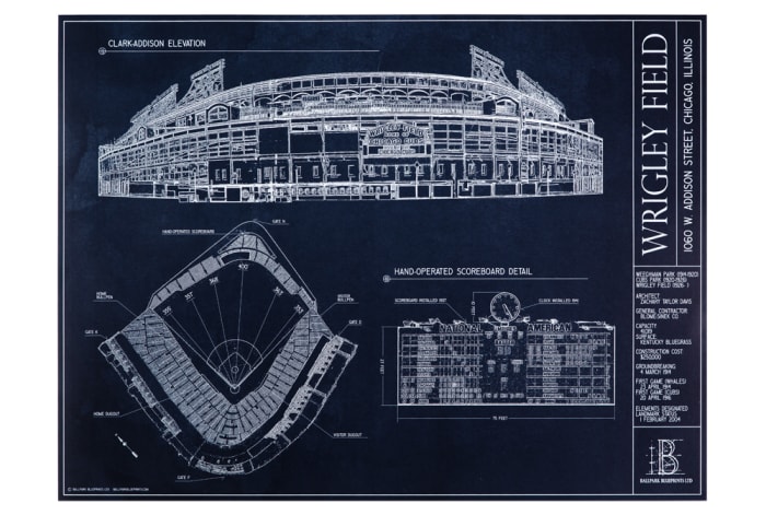 Hand-Drawn Blueprints of Famous MLB and NFL Stadiums - Sports Illustrated