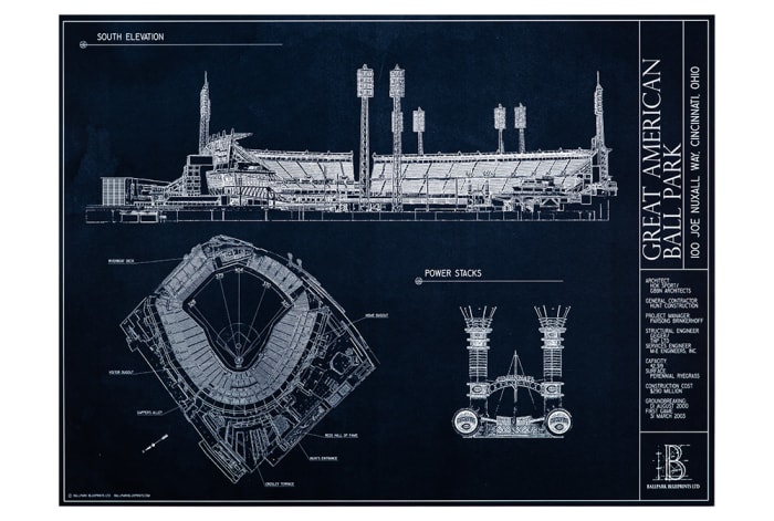 Hand-Drawn Blueprints of Famous MLB and NFL Stadiums - Sports Illustrated