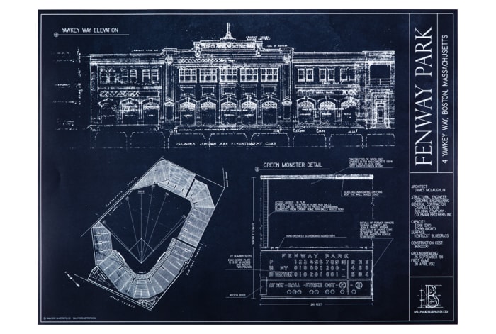 Hand-Drawn Blueprints of Famous MLB and NFL Stadiums - Sports Illustrated